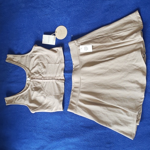 meraki | Tops | Meraki 2 Piece Tan Tank Skort Set Nwt | Poshmark